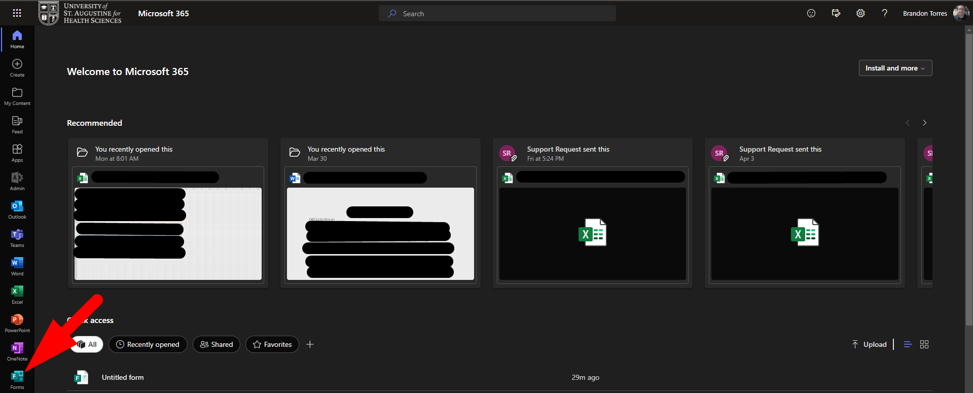 Microsoft Forms - Creating, Editing, and/or Sharing a Form – University ...